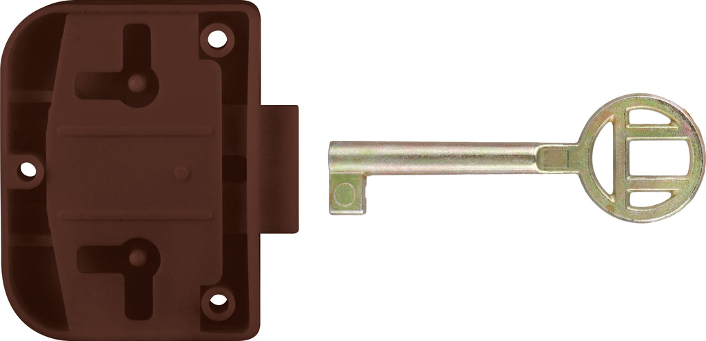 Ruwag Cupboard Lock | Brass Plated & Plastic Options