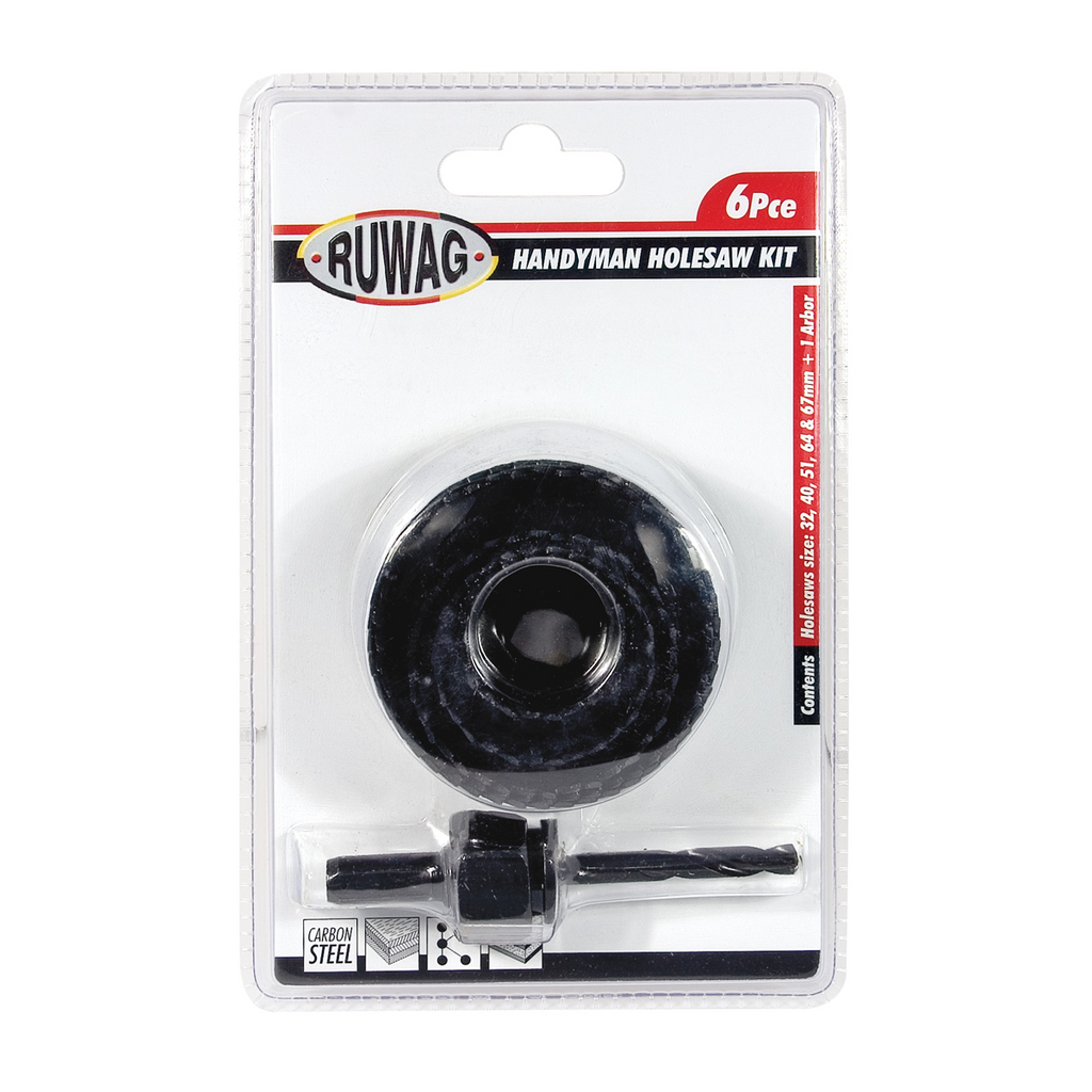 6 Piece Handyman Hole Saw Set