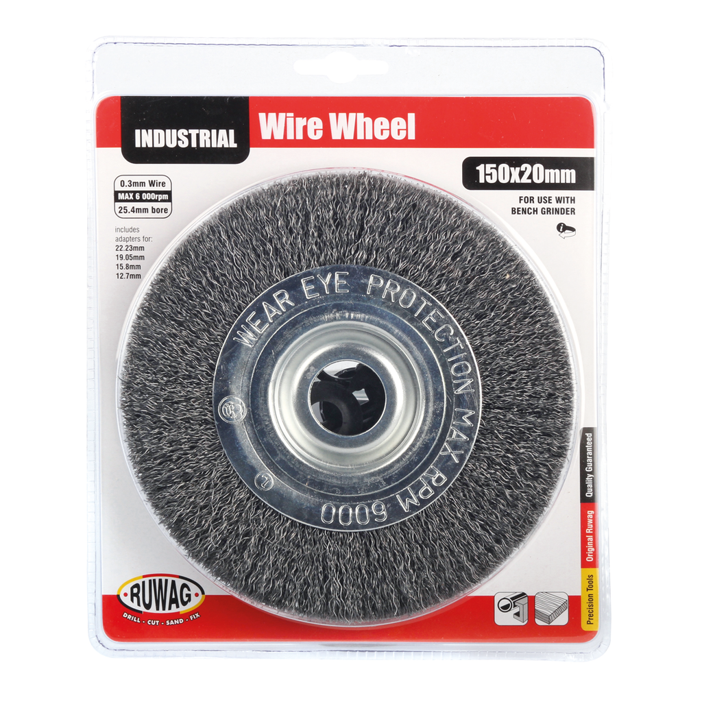 Wire Wheel 25.4mm bore with Adapters